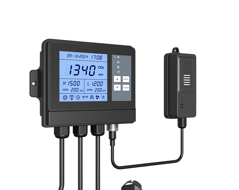 CO2 Controller Dual Outlets Carbon Dioxide Controller for Grow Room ...