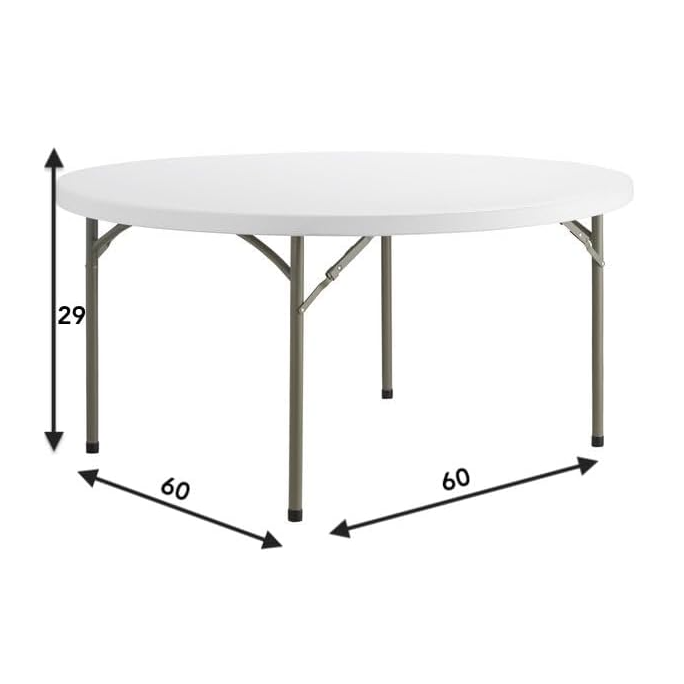 Factory Portable HDPE Plastic Round Table for Outdoor Party Events ...
