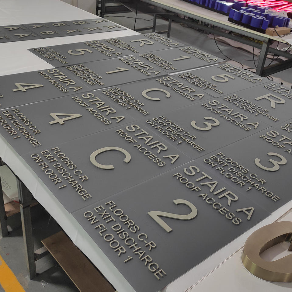 Manufacturer Custom Outdoor Wayfinding Metal Bas Relief ADA Braille ...