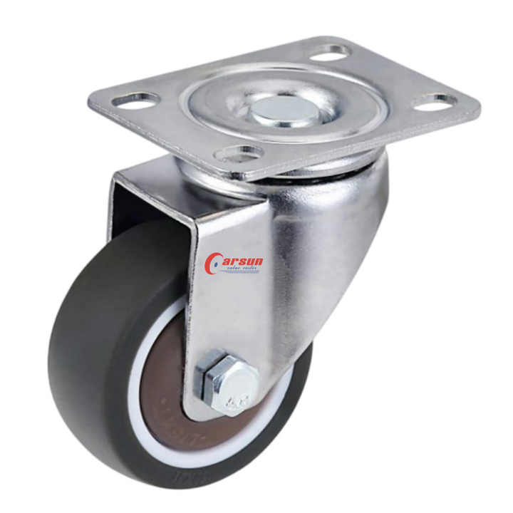 2 Inch Light Duty Steel Casters Performa Rubber Caster Wheel with ...
