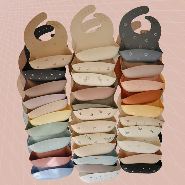Wholesale OEM Baby Feeding Silicone Bibs Waterproof Soft Apron Smock ...