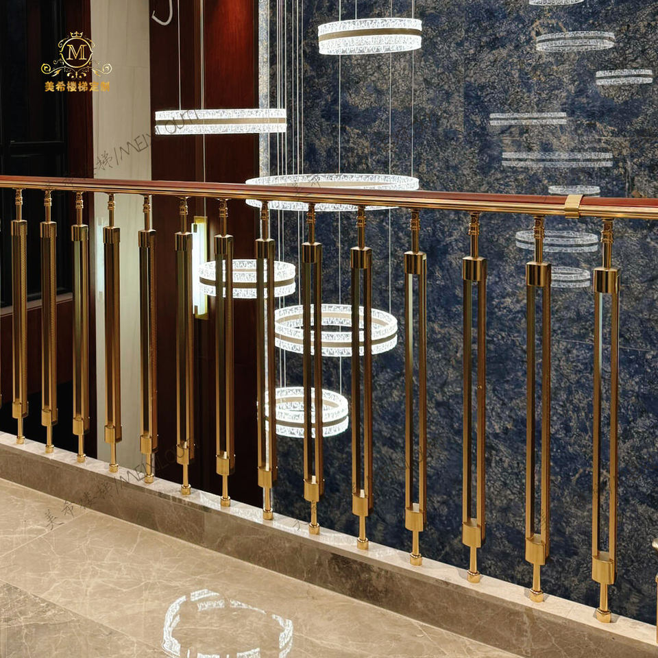 Luxury Railing Staircase Handrail Modern Design Copper for Hotel and ...