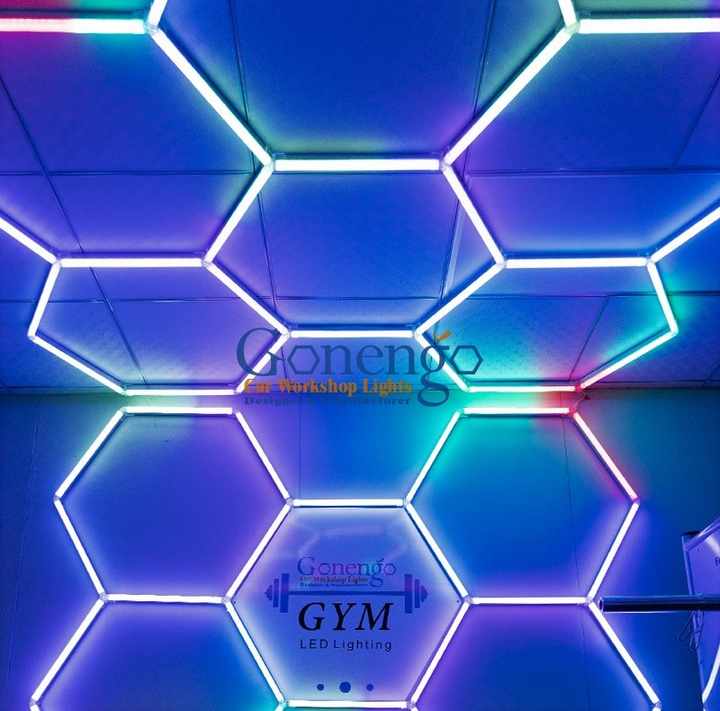 Commercial Rgd Led Hexagon Ceiling Lighting for Nightclub Gym Garage ...
