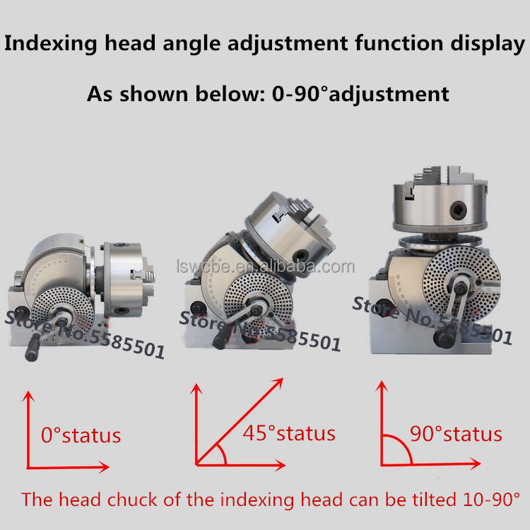 Milling machine indexing head BS simple indexing head 4 inches 5 inches ...