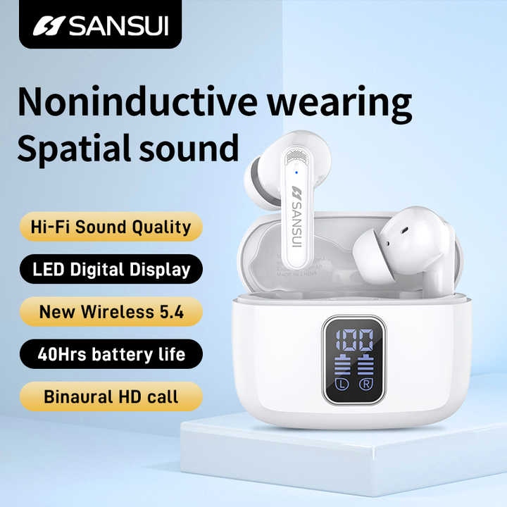 Sansui W9 TWS Binaural HD Call Noise Reduction CE FCC Rohs