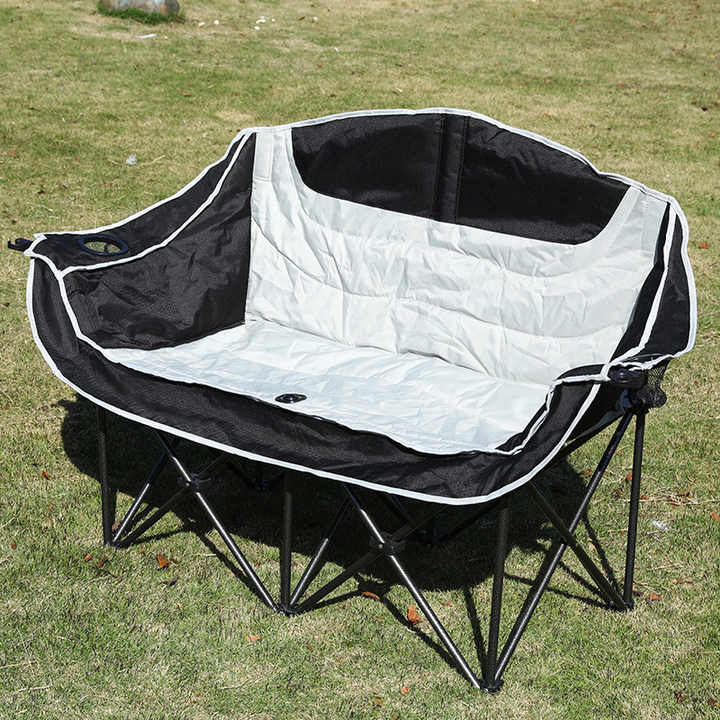 Portable Double Moon Chair for Outdoor Modern Iron Metal Lounge Chair ...