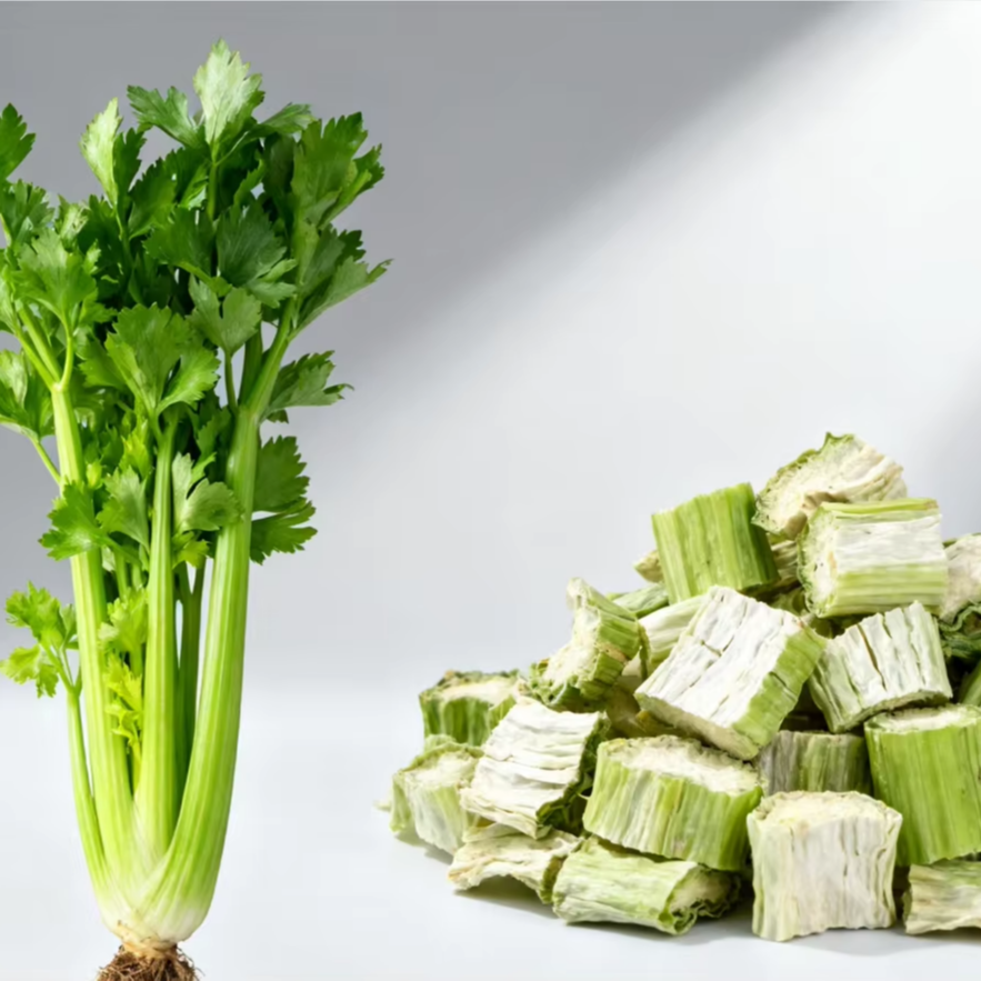 Halal Certified AD Dried Bulk Package of Dehydrated Celery Stalks Block Shape Green Healthy Food ...