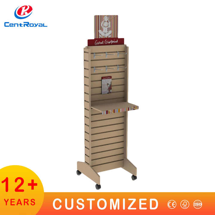 Custom Supermarket Spinning Slatwall Display Stand Floor Standing ...