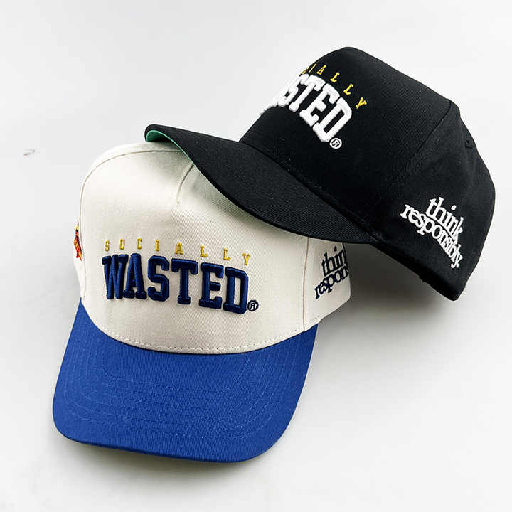 Custom Embroidered Logo 5 Panels Snapback Sport Caps Hats Wholesale ...