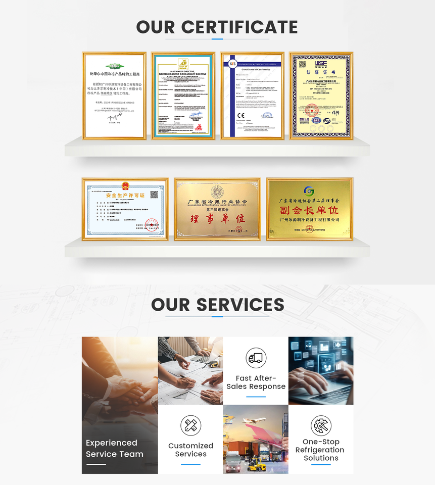 Small Refrigeration Units with 4HP Condensing Unit Industrial Unit ...