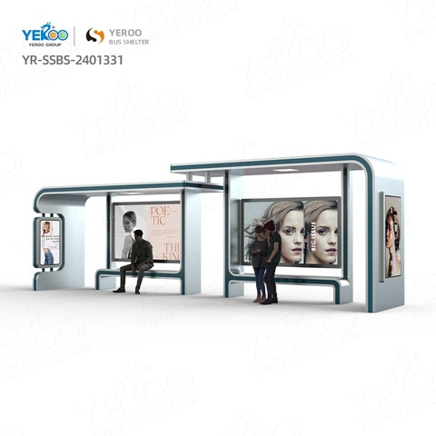Automatic Door Air Conditioned Bus Stop Shelter for High-Temperature ...