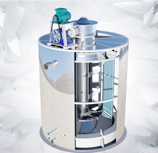 1 Ton Industrial Ice Machine 500/1000kg Storage Capacity 220V Air ...