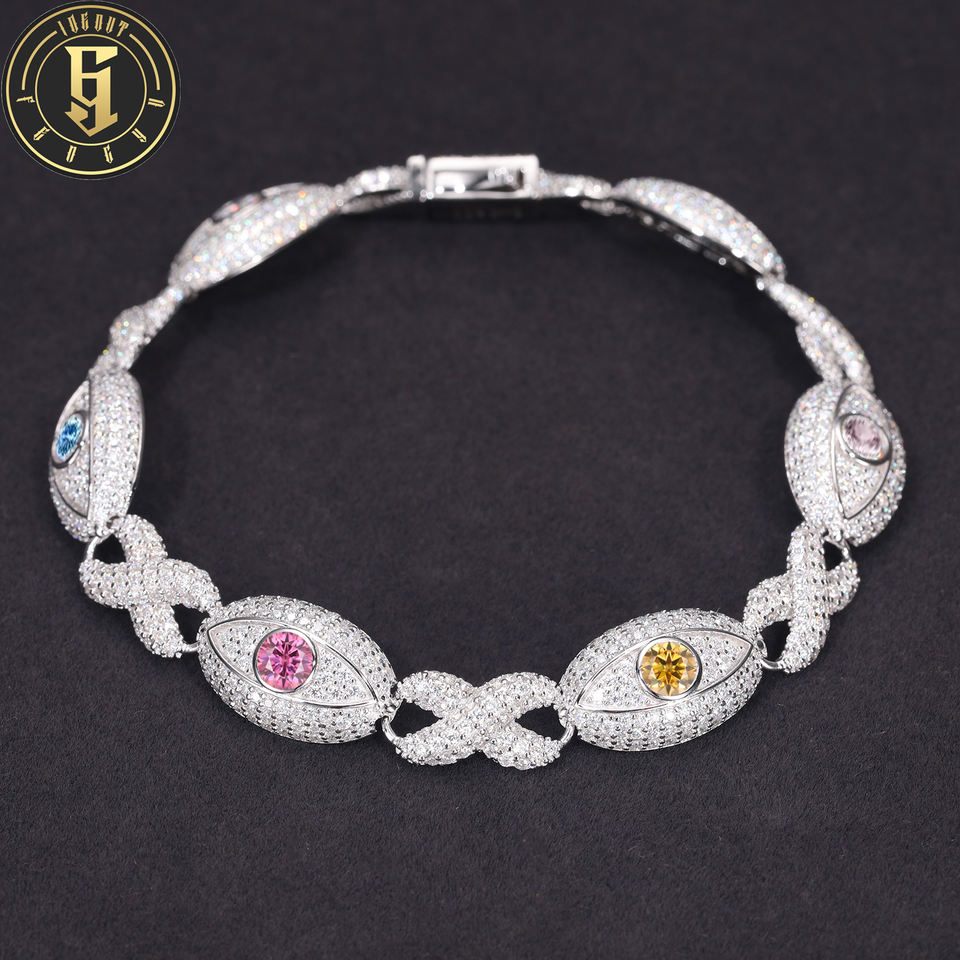 Stylish Rapper Hip Hop Jewelry 10mm Vvs Moissanite Cuban Bracelet 925 ...