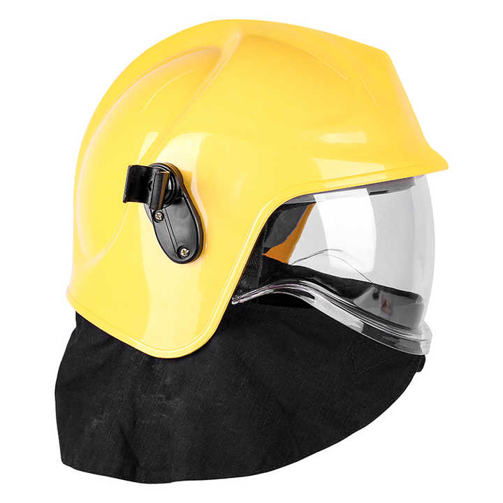 European Full Face Firefighting Helmet - Modern Safety Gear