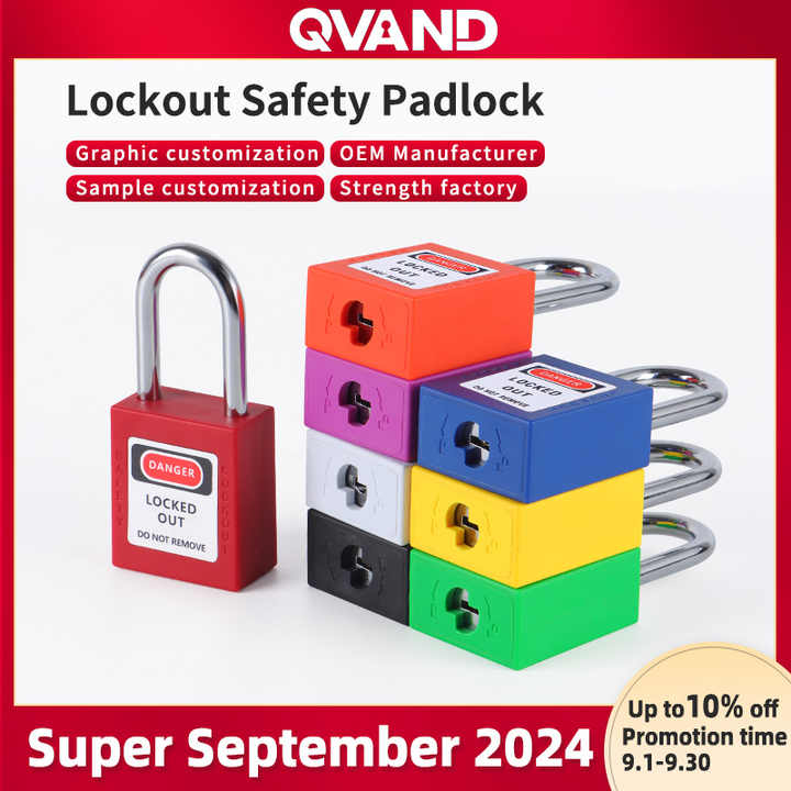Qvand 38mm Steel Shackle Nylon Lockout Padlocks With Master Key For ...