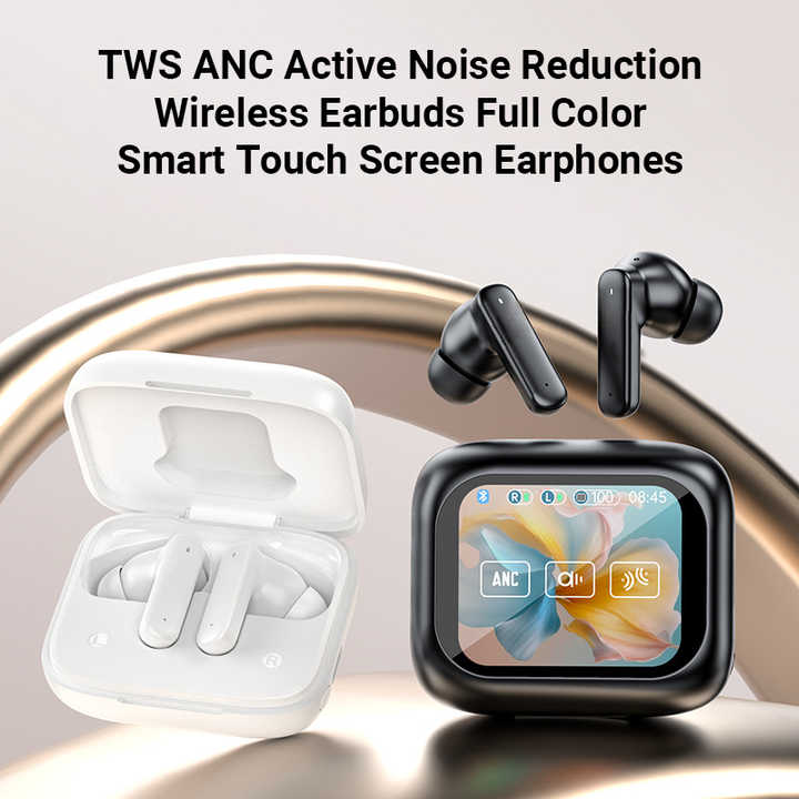 Wireless Earbud Bluetooth5.4 Earphone ANC+ENC in Ear Touch Screen ...