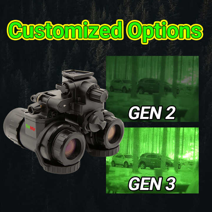 Dual Tube NVG Night Vision Goggles - White Phosphor FOM1600