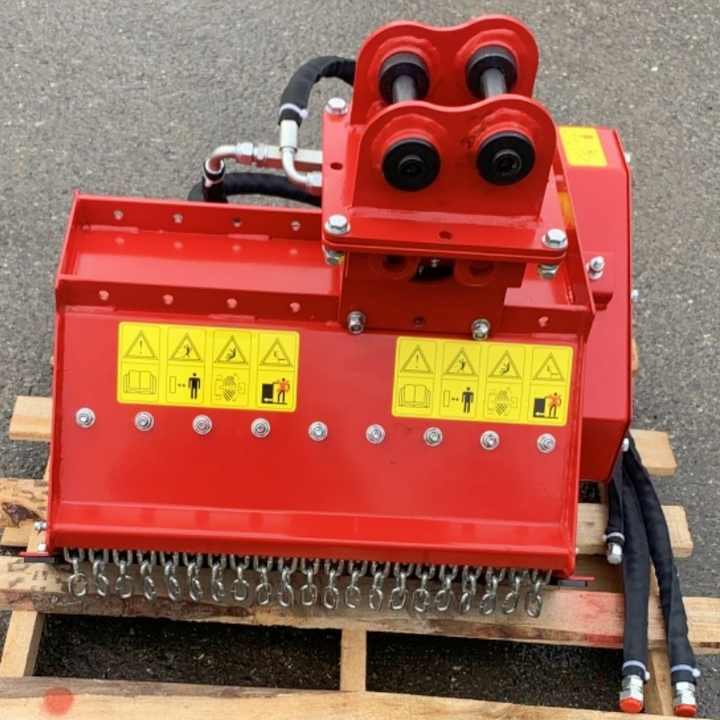 Lawn Mower with Excavator Mini Digger Flail Attachment