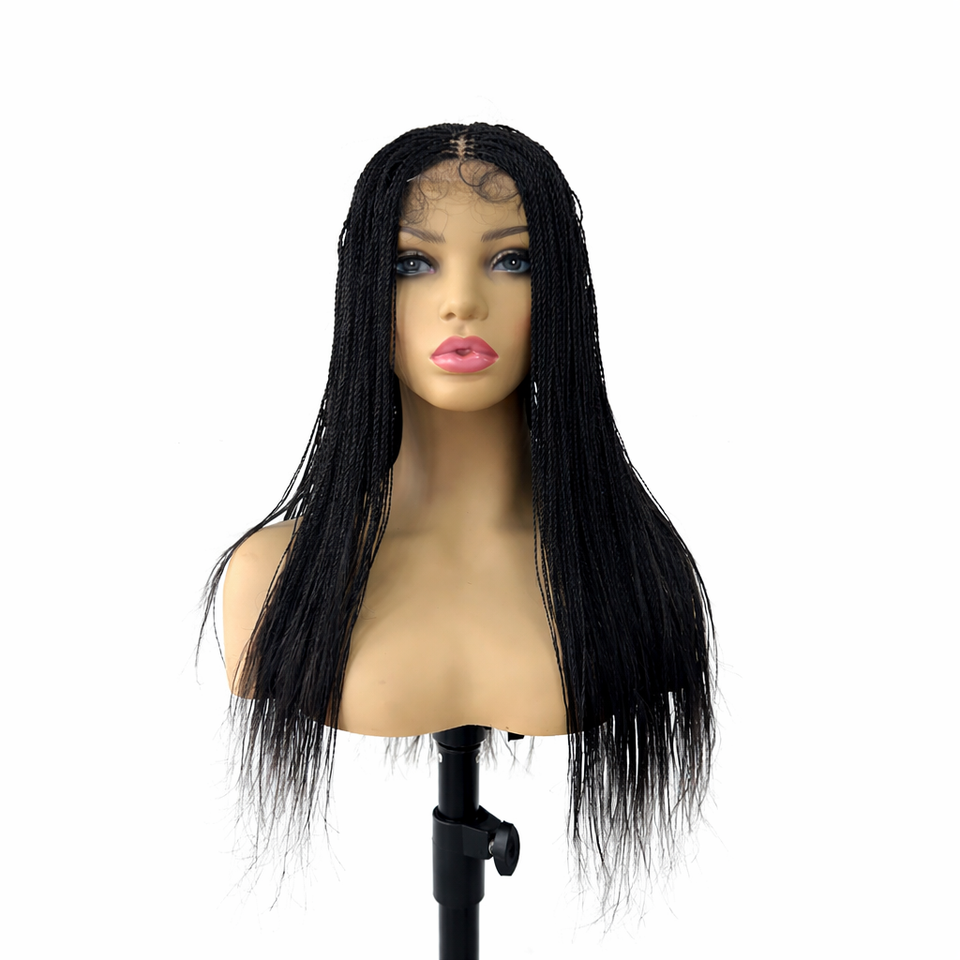 150% Density Long Straight Synthetic Senegalese Twist Wig - Lace Front ...