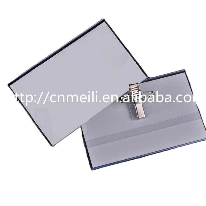 Name Tag Holder with Clip - PVC Badge Holder for ID Cards, Bus Passes ...