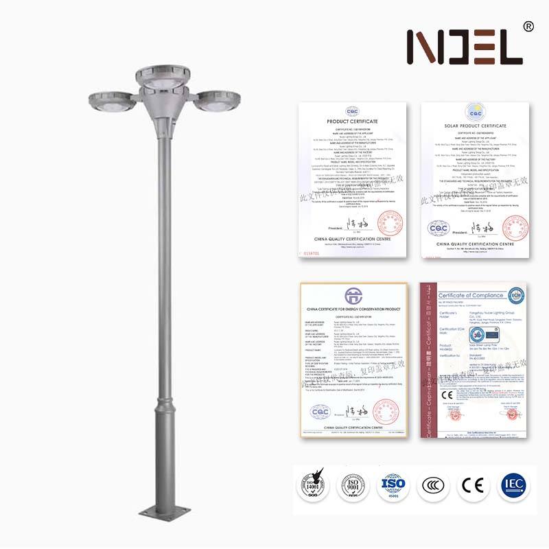 NOEL Solar Electric Outdoor LED Lawn Pillar Bollard Light Waterproof ...