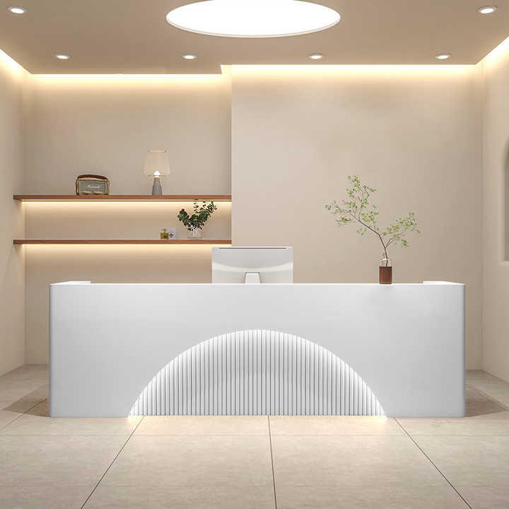 Customizable Beauty Salon Reception Counter - Modern & Eco-friendly