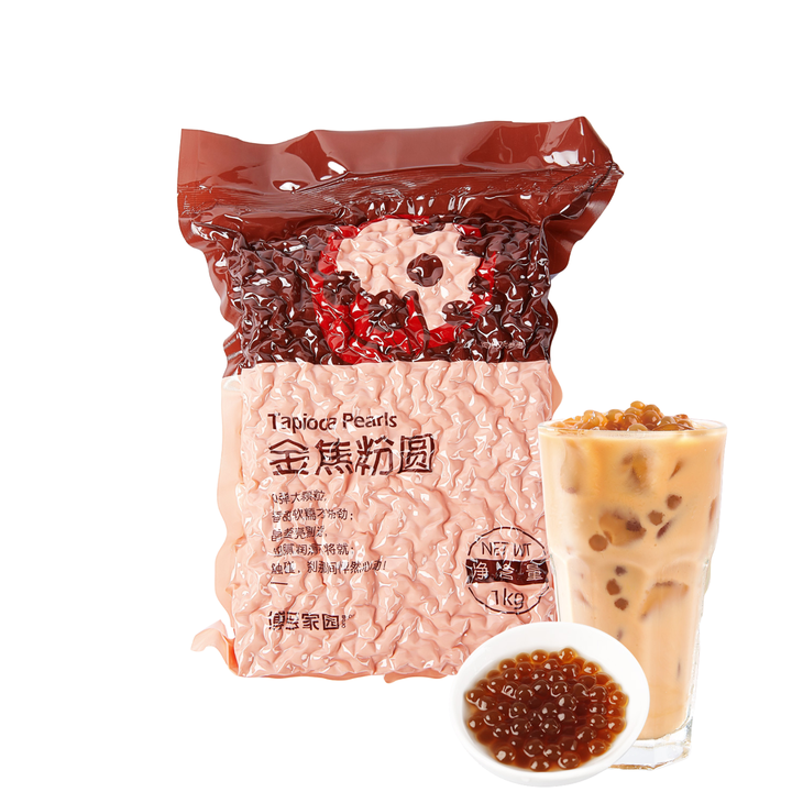 OEM Acceptable 1kg Bubble Tea Raw Material Tapioca Boba Ball Golden ...