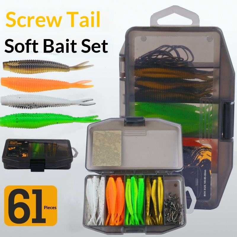 61 Two-color Fork Tail Soft Bait Luya Crank Hook Lead Hook Scissors ...