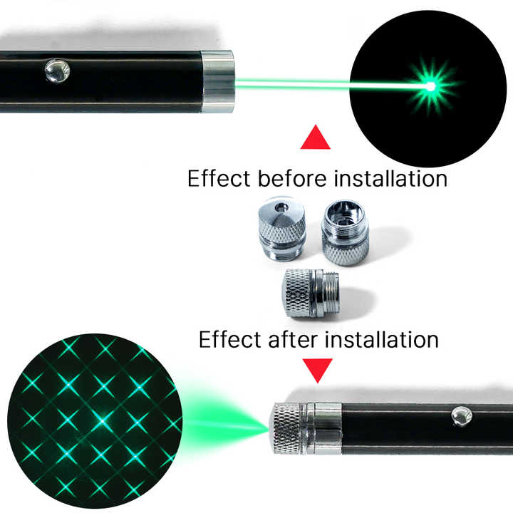 Green Laser Pointer with 13-in-1 Projection Head, Multiple Patterns for ...