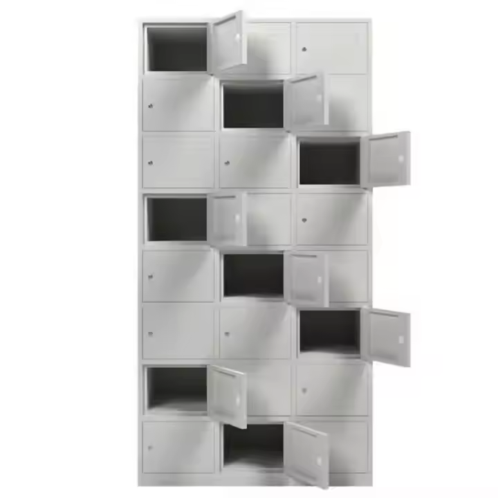 24 Door Steel Locker Cabinet Multi Compartment Metal Storage Locker for ...