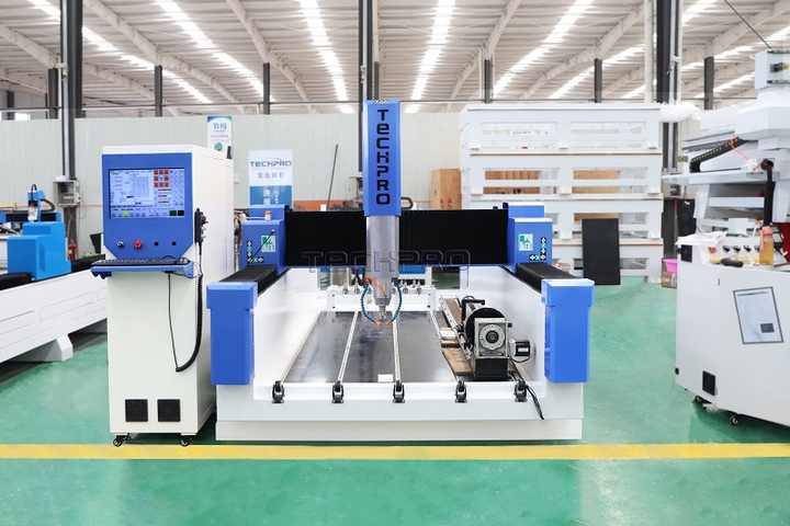 Techpro CNC Cutting Monument Stone Engraving Carving Machine 4*8ft 4 ...