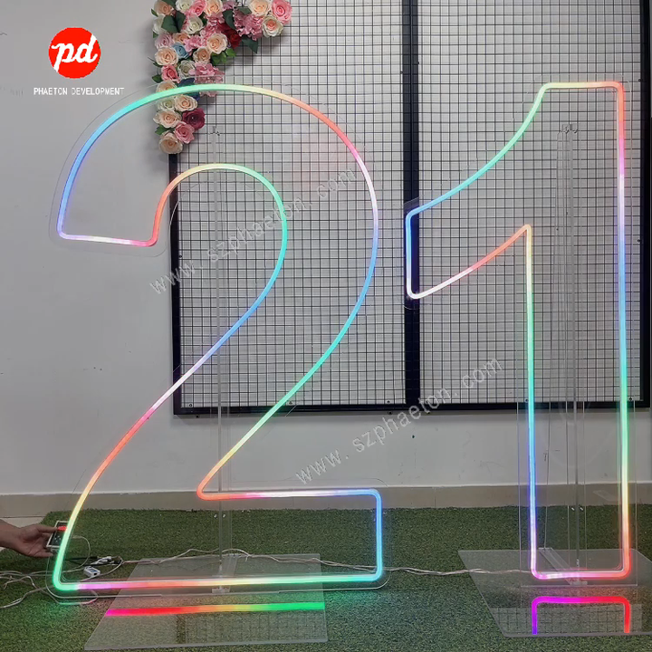 50th Birthday Party Decorations - LED Light up Numbers
