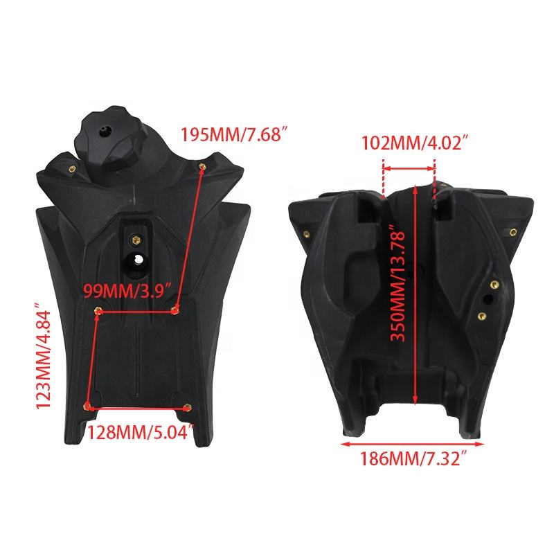 LING QI Motorcycle Plastic KT 250 Fuel Gas Tank Oil Petrol Container ...