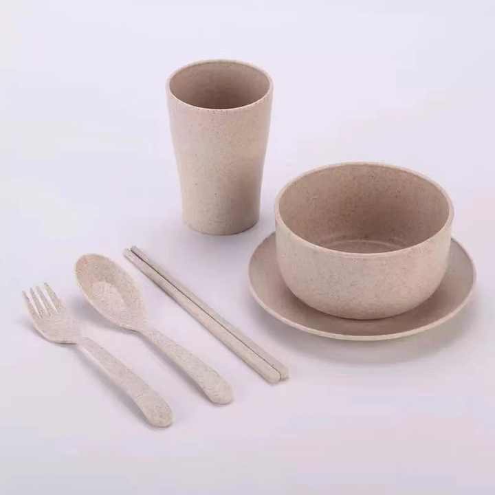 Eco-friendly Tableware Set - Unbreakable Wheat Straw Cutlery