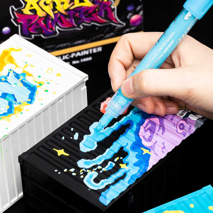 STA 1000c 64-Color Acrylic Marker Set for Artists & Graffiti