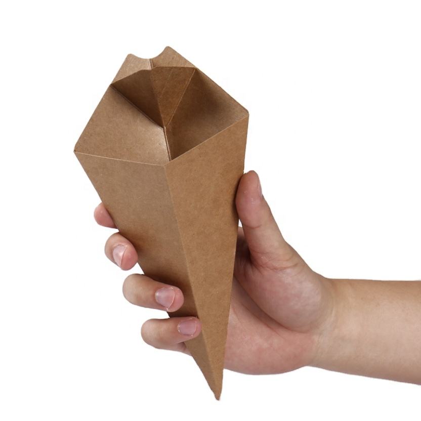 Food Grade Kraft Paper Cones - Eco Friendly & Customizable