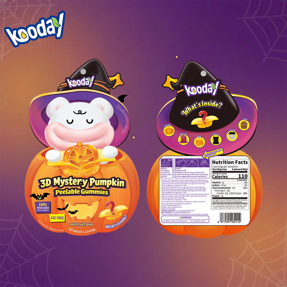 Halloween 3D Gummy Blind Box with Mysterious Random Styles Mixed Fruit ...