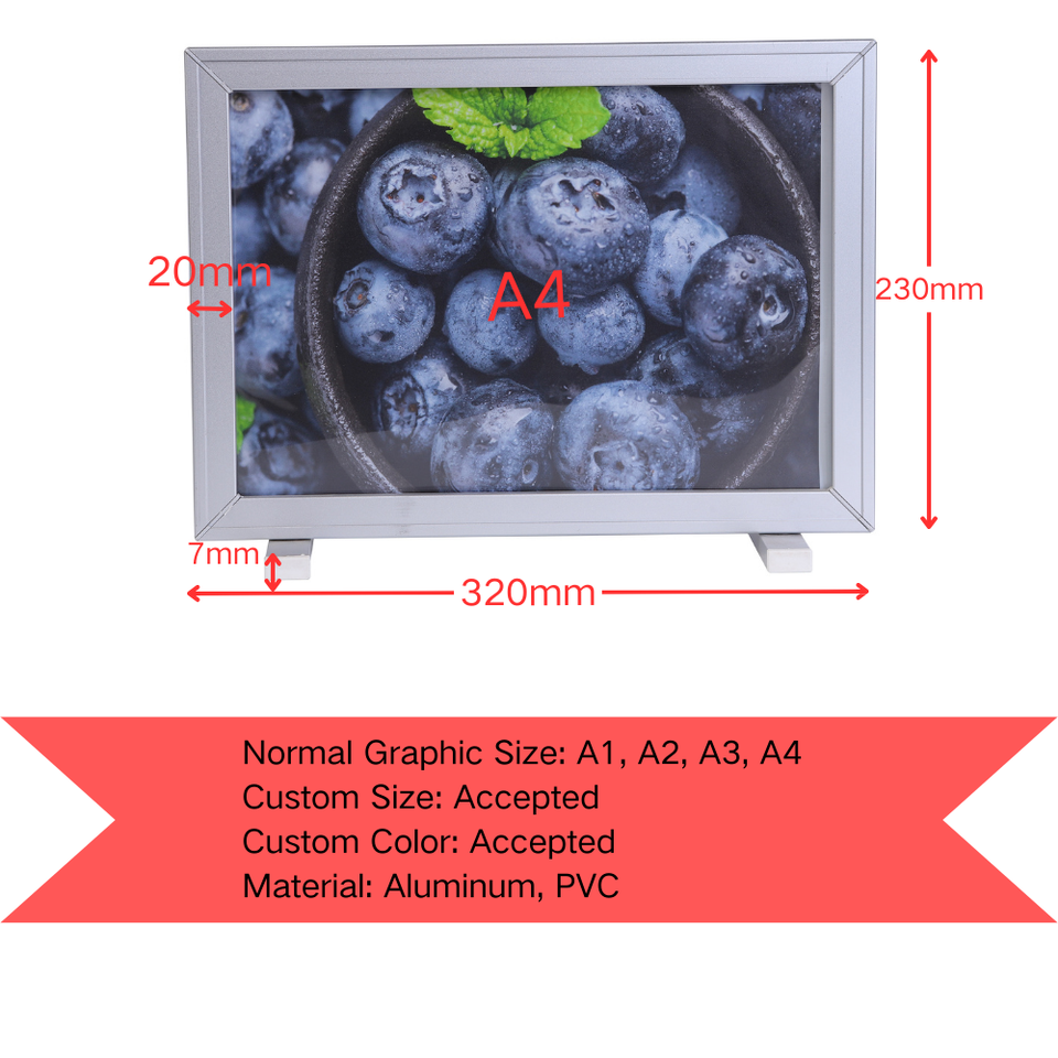 Dual Visible Aluminum Desktop Frame Lightweight Durable with Stand for ...