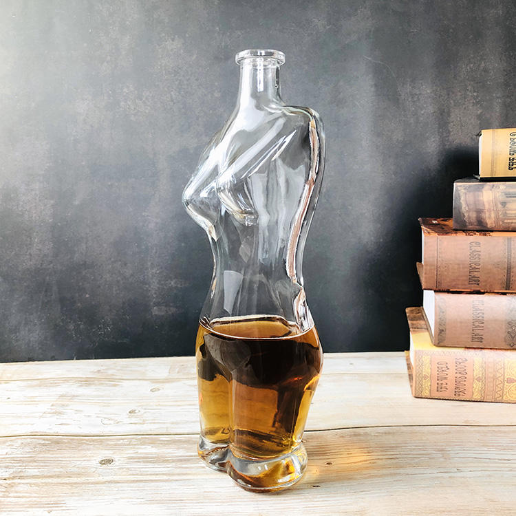 750ml Customized Women Body Shaped Glass Bottle for Spirits - Ideal for ...