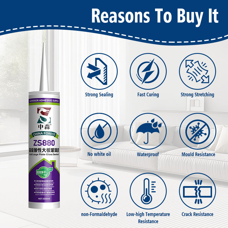 General Purpose Fast Cured Silicone Sealant Acid Acrylic Adhesive for Construction Packing ...