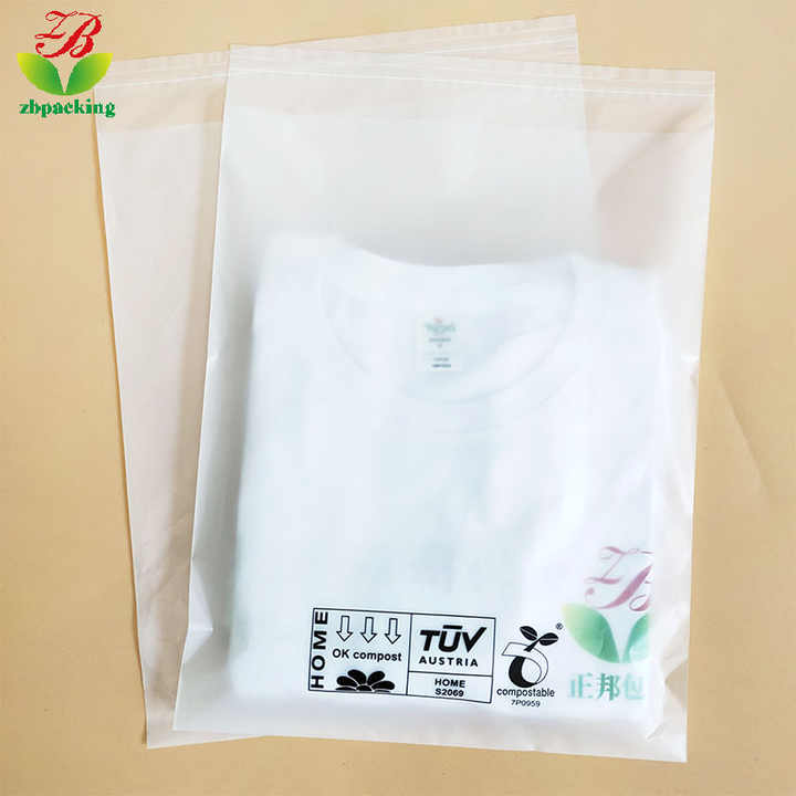 Wholesale 100% Biodegradable Manufactory PLA+PBAT Poly Custom Printed LOGO Compostable Bag for ...