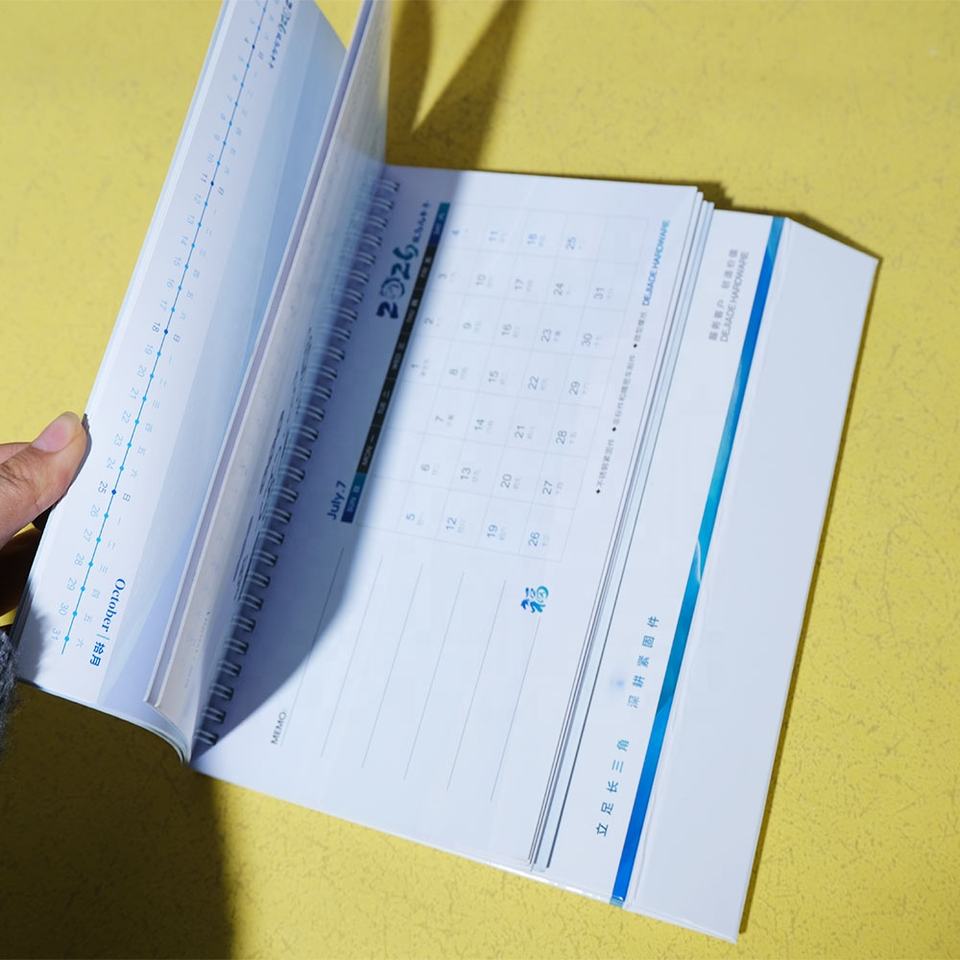 Box Printing Custom Company 2026 3 Month 12 Monthly Planner Tri-folder ...