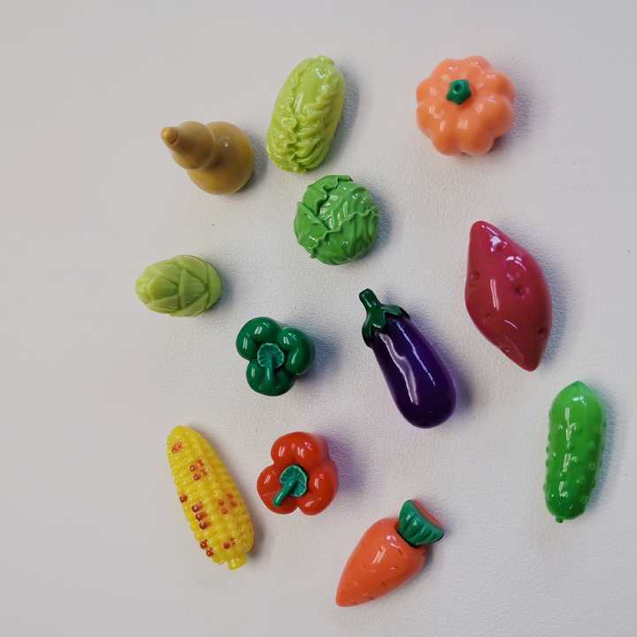 100Pcs 3D Realistic Vegetables Assorted Mini Fruit Vegetables Ornaments ...