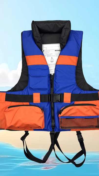Adult Fishing Life Vest 3 Stash Pocket Vest Fishing Safety Life Jacket ...