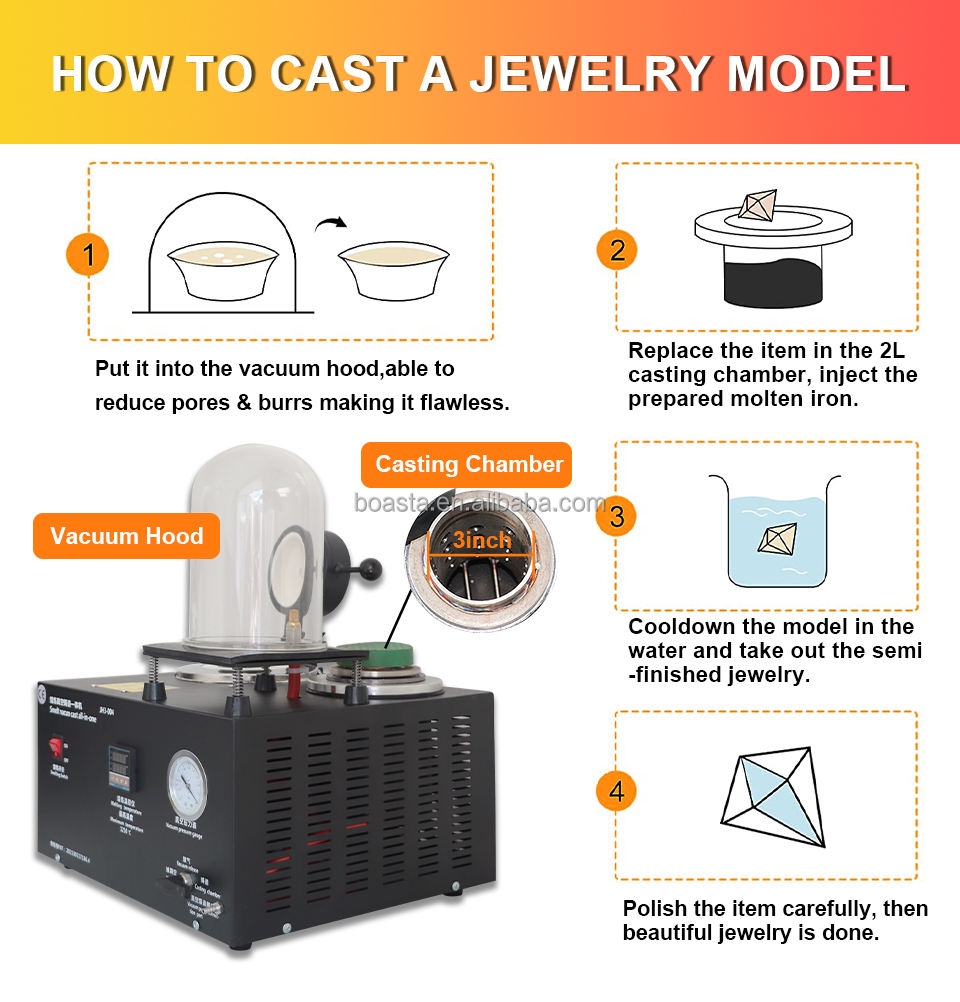 Three-in-one jewelry tool equipment vacuum casting machine metal ...