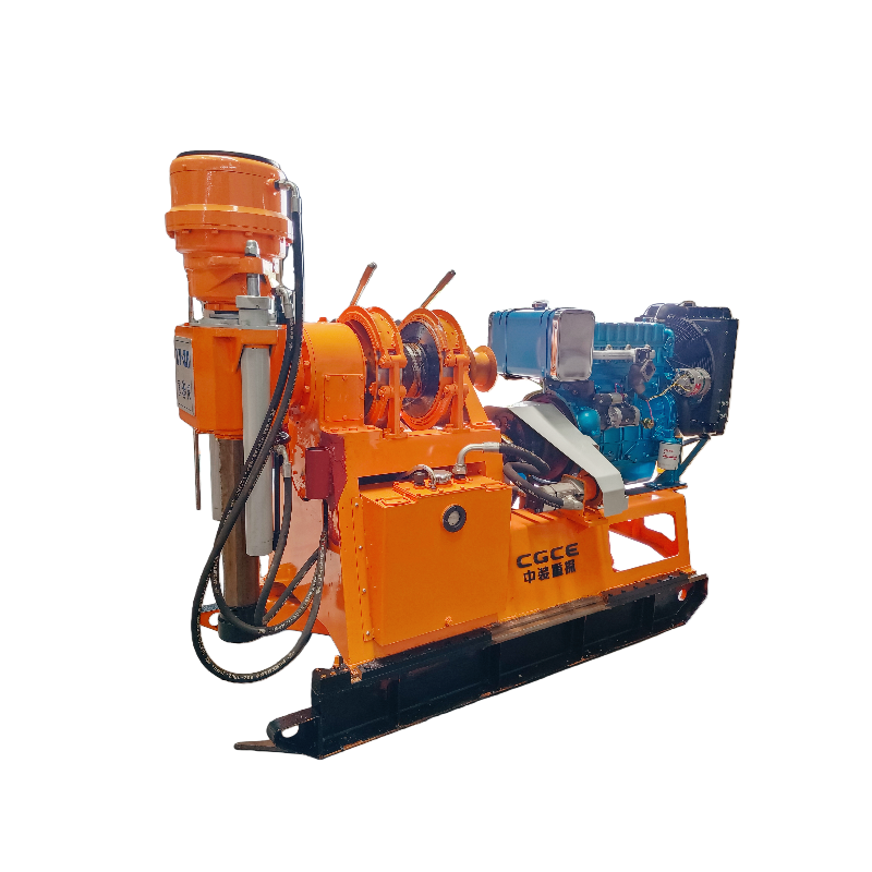 XY-2B Portable Rock Core Drilling Rig with Diesel Engine Gearbox and ...