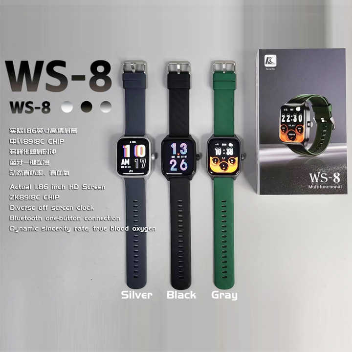 WS-8 Smart Watch -Healthy Sport Monitor with IP68 Waterproof