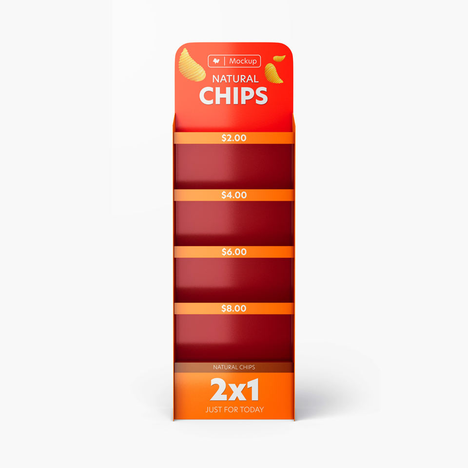 Custom Pop Cardboard Rack - Retail Supermarket Display