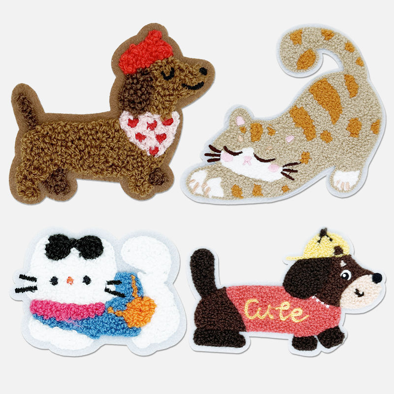 Cute Cartoon Animal Puppy Patches Different Dog Shape Sew on Iron on ...