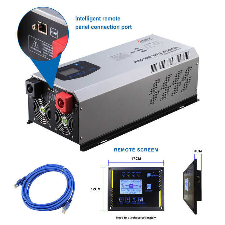 2000W Off Grid 2KW 3KVA Pure Sine Wave Single Phase Inverter for RV Home Use Off Grid Cabin 120V ...